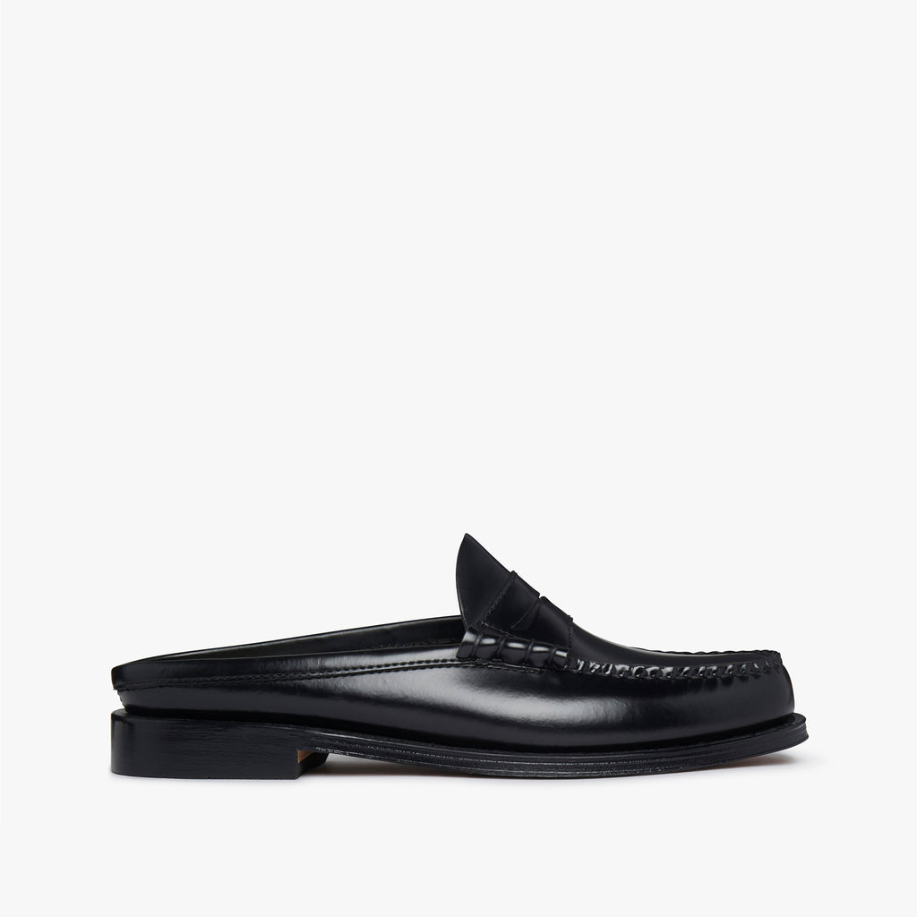 Weejuns Larson Penny Slides In A Polished Black Leather - G.H.BASS – G ...