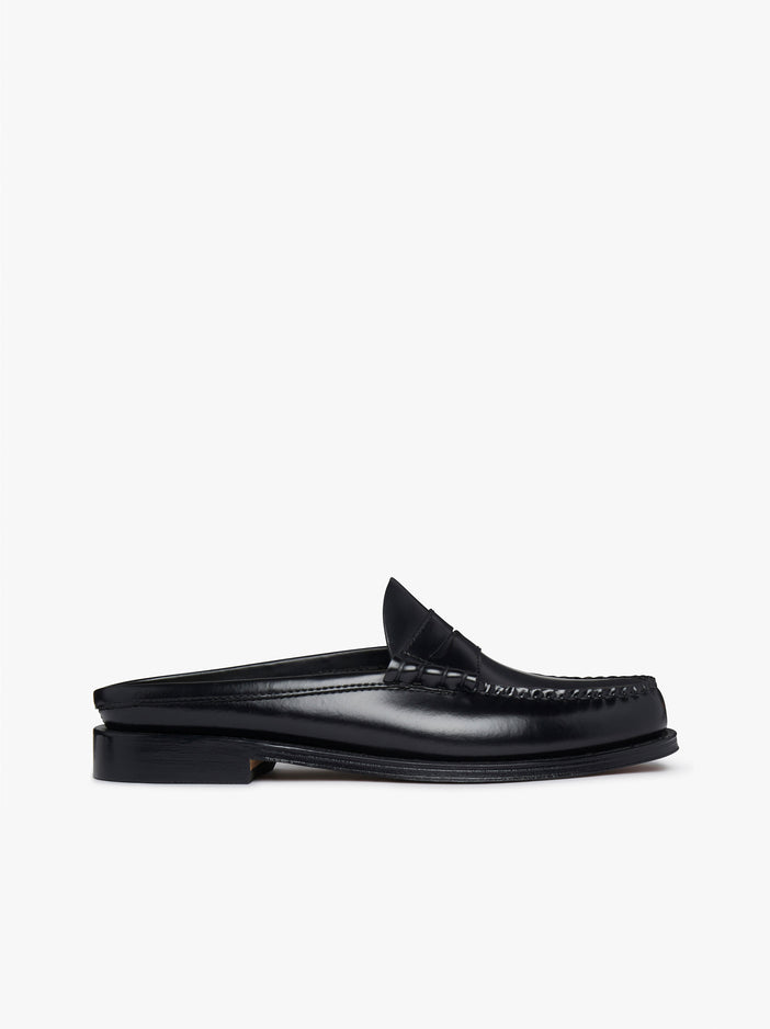 Weejuns Larson Penny Slides In A Polished Black Leather - G.H.BASS – G ...