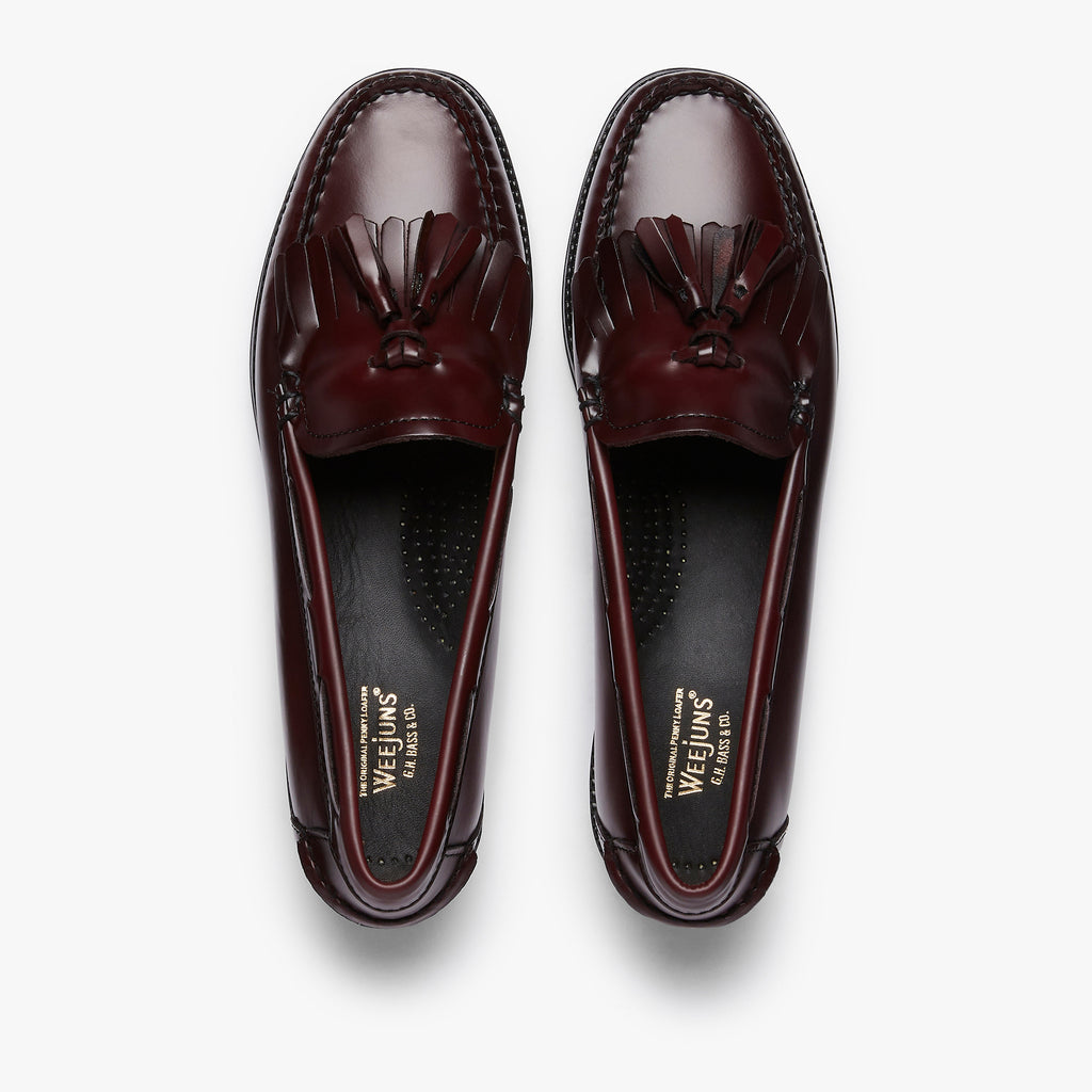 Bass Weejuns Tassel Loafers Womens | Wine Leather Loafers – G.H.BASS ...