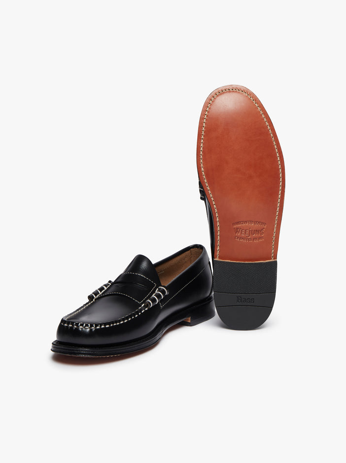 Weejuns Larson Penny Loafers With Contrast Stitching - G.H.BASS – G.H ...