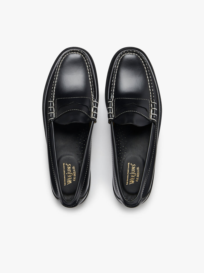 Weejuns Larson Penny Loafers With Contrast Stitching - G.H.BASS – G.H ...